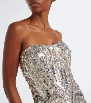 Jenny Packham Euphoria Embellished Bustier Gown