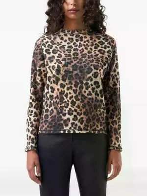 Gcds Leopard-print Waffle-knit T-shirt