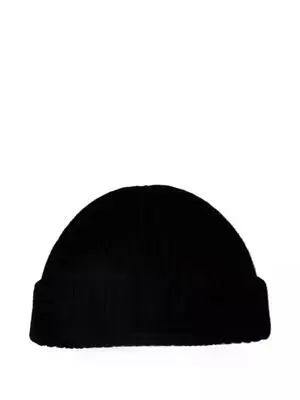 ARAGONA Ribbed Cashmere Beanie Hat