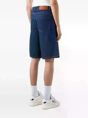 Gcds Stone-washed Logo-patch Shorts