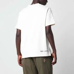 Moncler Ivory Cotton T-shirt With Logo And Coordinates