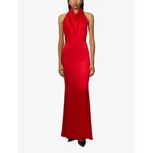 Givenchy Cowl Neck Satin Maxi Dress