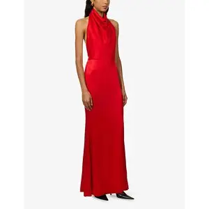 Givenchy Cowl Neck Satin Maxi Dress
