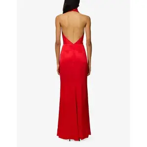 Givenchy Cowl Neck Satin Maxi Dress