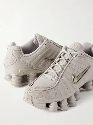 Nike Shox Tl Logo-detailed Rubber Sneakers - Gray