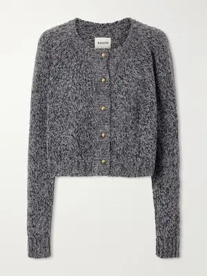 Khaite Niels Cashmere And Silk-blend Cardigan - Gray