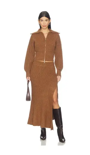 AMUR Emery Cable Knit Top