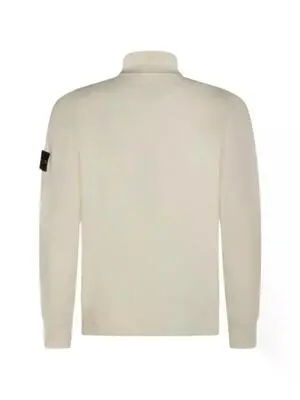 Stone Island Button-placket Logo-patch Sweater