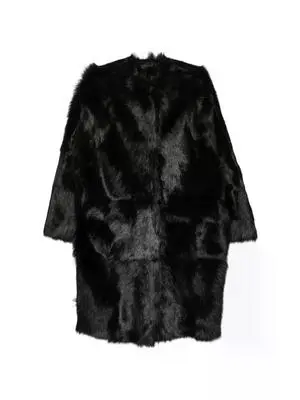 TOTEME Faux-fur Coat - Black