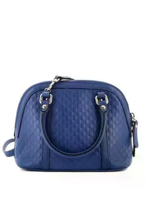 Gucci Convertible Dome Microguccissima Leather Mini Satchel - Blue