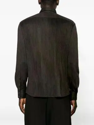 Brunello Cucinelli Pinstripe-print Spread-collar Shirt