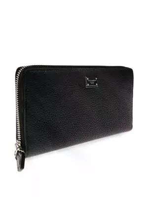 Dolce & Gabbana Logo-plaque Pebbled Leather Wallet