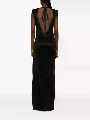 Elisabetta Franchi Draped Open-back Maxi Dress