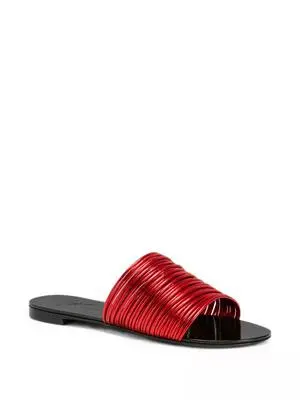 GIUSEPPE ZANOTTI Clio Laminated Leather Sandals - Red
