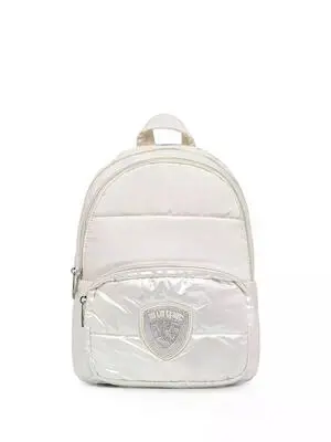 BLAUER. Quilted Crystal-embellished Backpack - White
