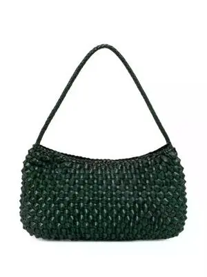 Dragon Diffusion Basil Cactus Woven-leather Shoulder Bag - Green