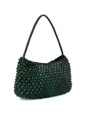 Dragon Diffusion Basil Cactus Woven-leather Shoulder Bag