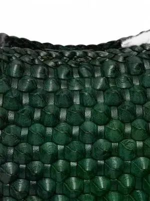 Dragon Diffusion Basil Cactus Woven-leather Shoulder Bag