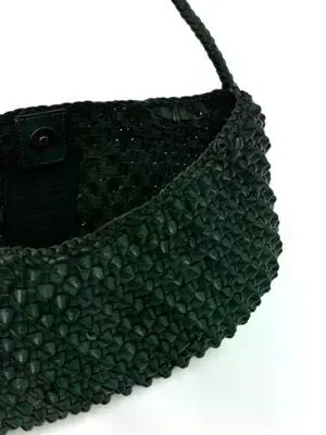 Dragon Diffusion Basil Cactus Woven-leather Shoulder Bag