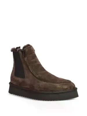 SUMMERY COPENHAGEN Shearling-lined Suede Boots - Brown