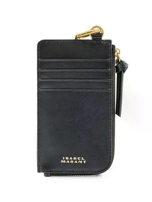Isabel Marant Étoile Oskan Leather Cardholder - Black