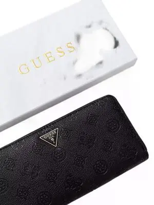 Guess 4g Monogram-embossed Zip-around Wallet