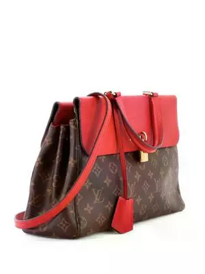 LOUIS VUITTON Venus Handbag Monogram Canvas And Leather Satchel - Red