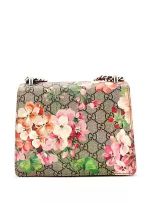 Gucci Dionysus Bag Blooms Print Gg Coated Canvas Mini Shoulder Bag - Brown