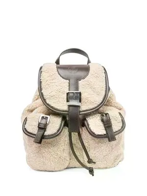 Peserico Shearling-effect Buckled Backpack