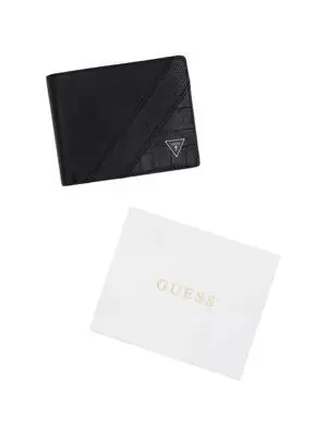 Guess Torino Crocodile-effect Leather Wallet