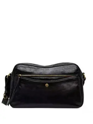 GIANNI CHIARINI Cora Grained Leather Crossbody Bag - Black