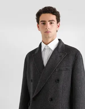 Dolce & Gabbana Double-breasted Wool And Cashmere Coat Coats And Jackets Gray