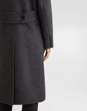 Dolce & Gabbana Double-breasted Wool And Cashmere Coat Coats And Jackets Gray