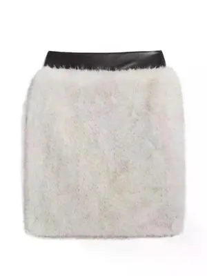 Apparis Aspen Faux-fur Skirt - Neutrals