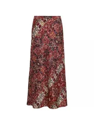 Cara Cara Kaia Tapestry-print Silk Maxi Skirt