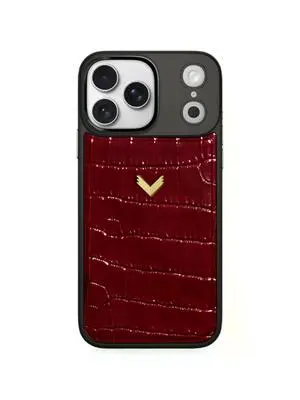 VELANTE Croc-effect Leather Iphone 17 Pro Max Phone Case