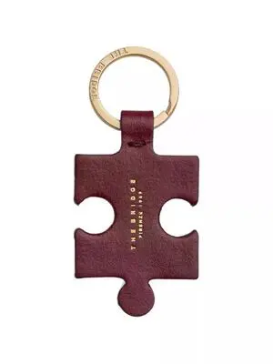 THE BRIDGE Puzzle-piece Leather Keyring - Red