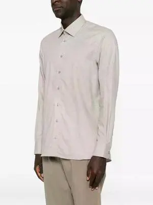 Sand Long-sleeve Button-down Shirt