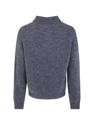 AMI Paris Wool And Alpaca Polo With Embroidery