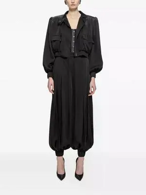 NISSA Viscose Oversized Cropped Jacket
