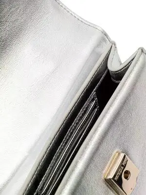Patrizia Pepe Fly Bamby Metallic Leather Shoulder Bag