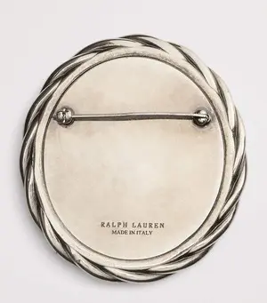 Ralph Lauren Antiqued Twisted-frame Pyrite Brooch