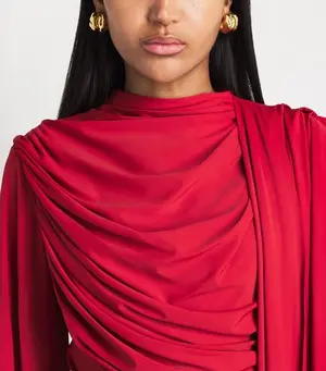 DE LA VALI Draped Persia Mini Dress