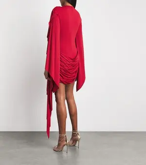 DE LA VALI Draped Persia Mini Dress