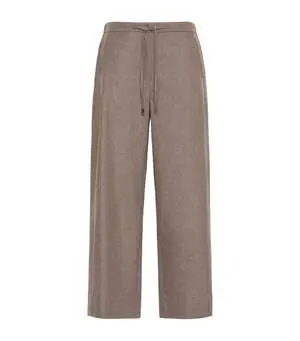 Max Mara Stretch-wool Drawstring Trousers