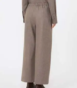 Max Mara Stretch-wool Drawstring Trousers