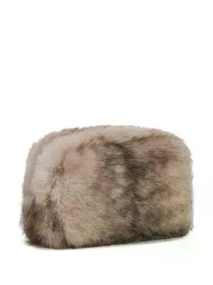 Apparis Noor Faux-fur Clutch Bag - Grey