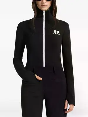 COURREGES Logo-patch Zipped Cardigan