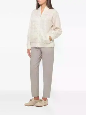 PANICALE Houndstooth Sequin-embellished Cardigan