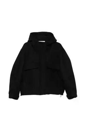TELA Hooded Zip-up Jacket - Black